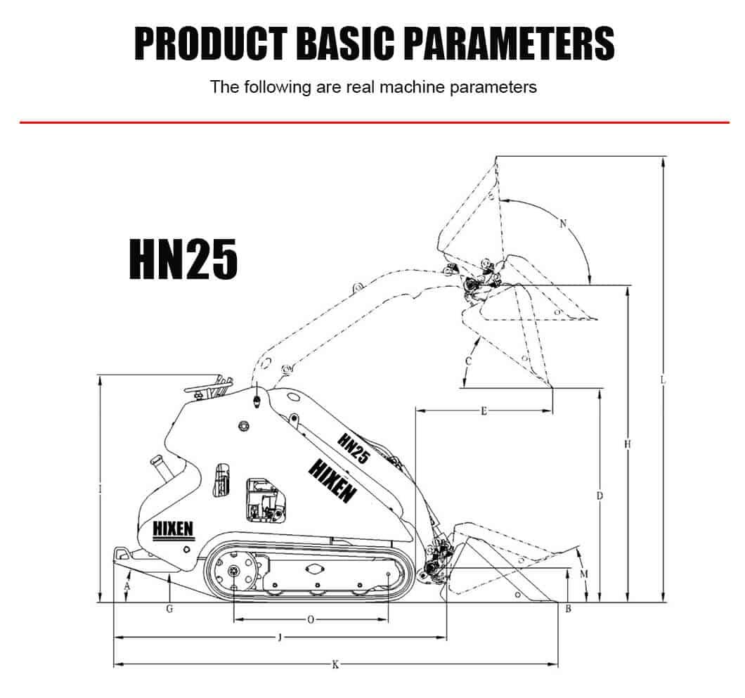 HN25 China Mini Skid Steer Loader With Different Kinds Of Attachment