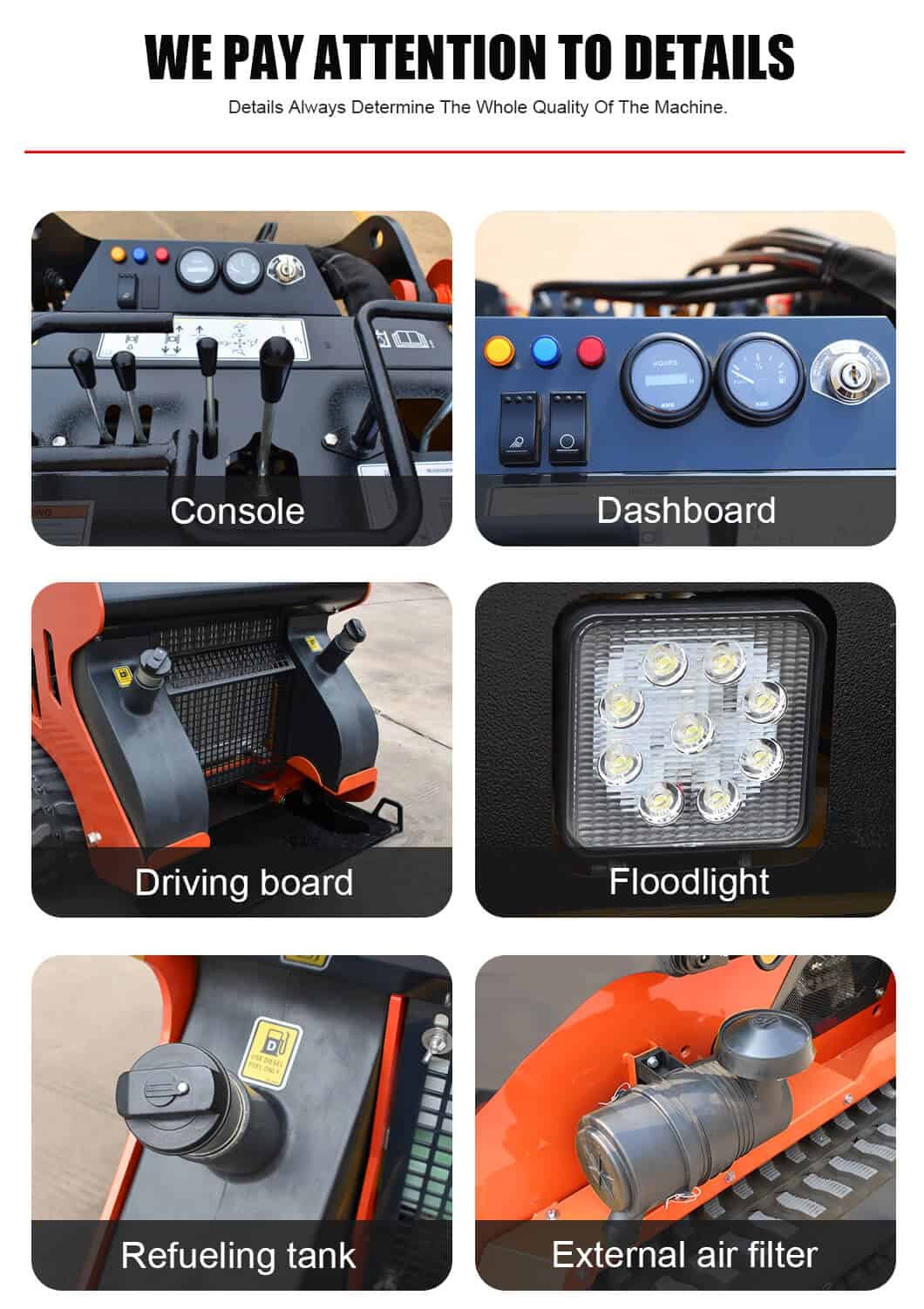 HN25 China Mini Skid Steer Loader With Different Kinds Of Attachment