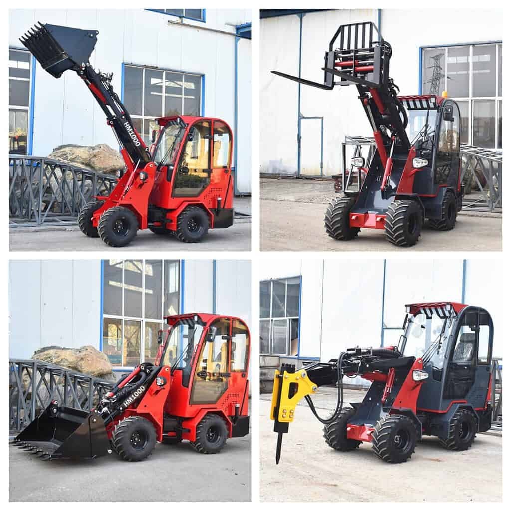 HM1000 Mini Wheel Loader China Manufacturer Small Telescopic Wheel Loader